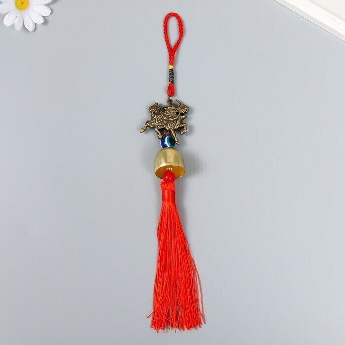 !09 Колокольчик металл "Цилинь (Кирин)" 1 колокол 18х4,5х3 см.