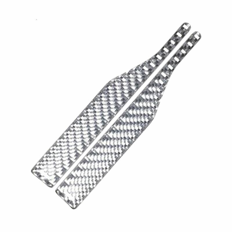 2 шт. Угловые накладки на зеркала из карбона, Серебро - Нет стандарта