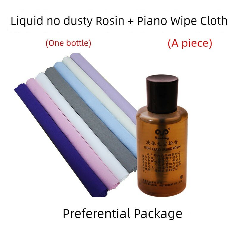 Жидкая смола с микрофибровой салфеткой для ухода за скрипкой и гитарой