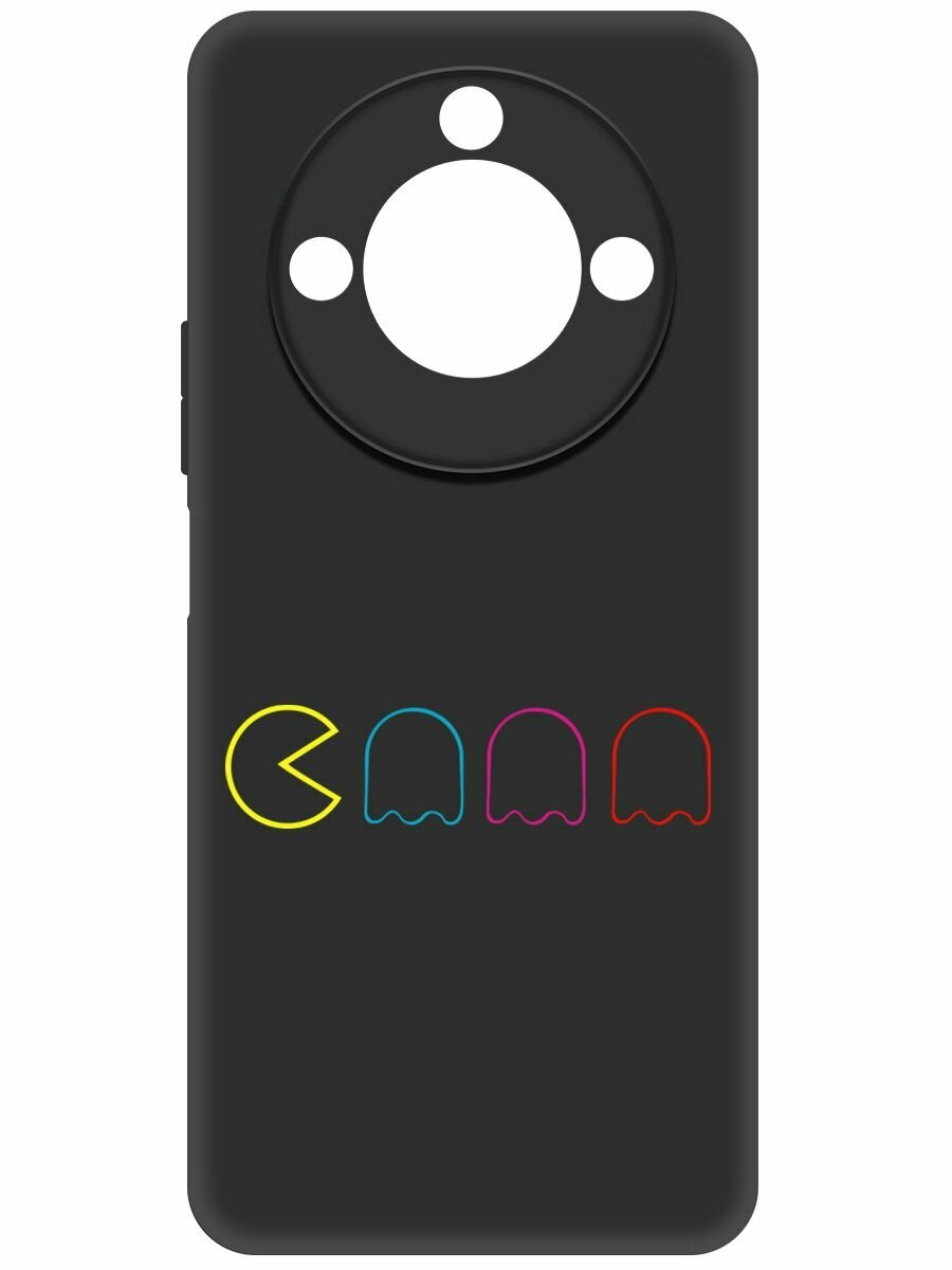 Чехол-накладка Krutoff Soft Case Пакман для Honor X9c Smart черный