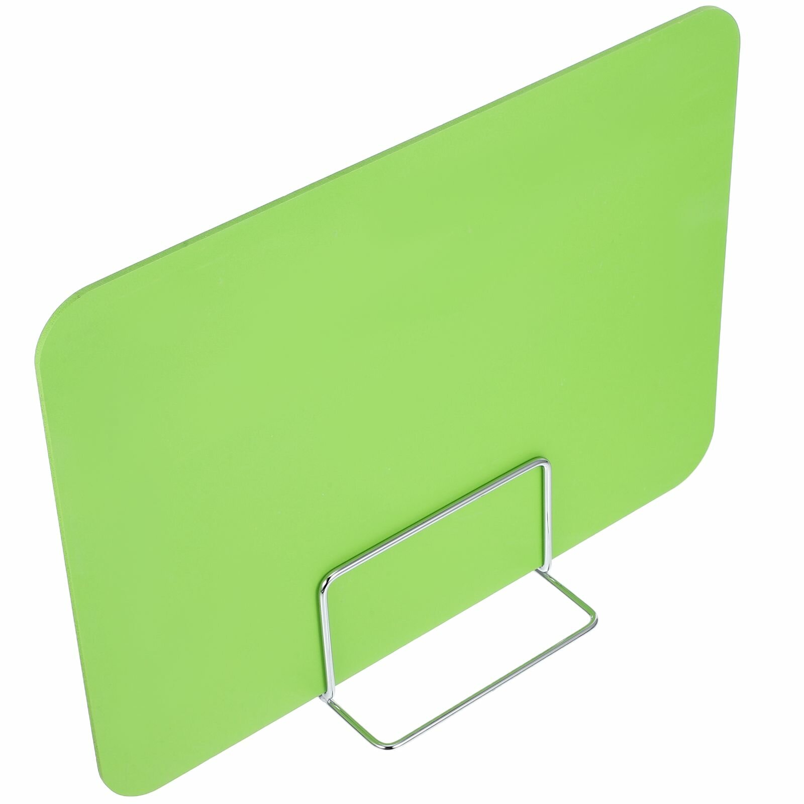 Светло-зеленая перегородка из металла и пвх для учебного и офисного стола