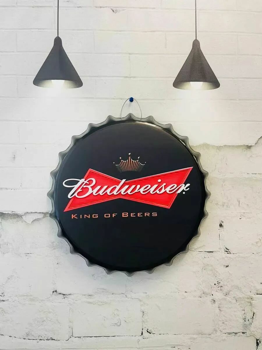 Декор на стену пробка пивная Budweiser beer