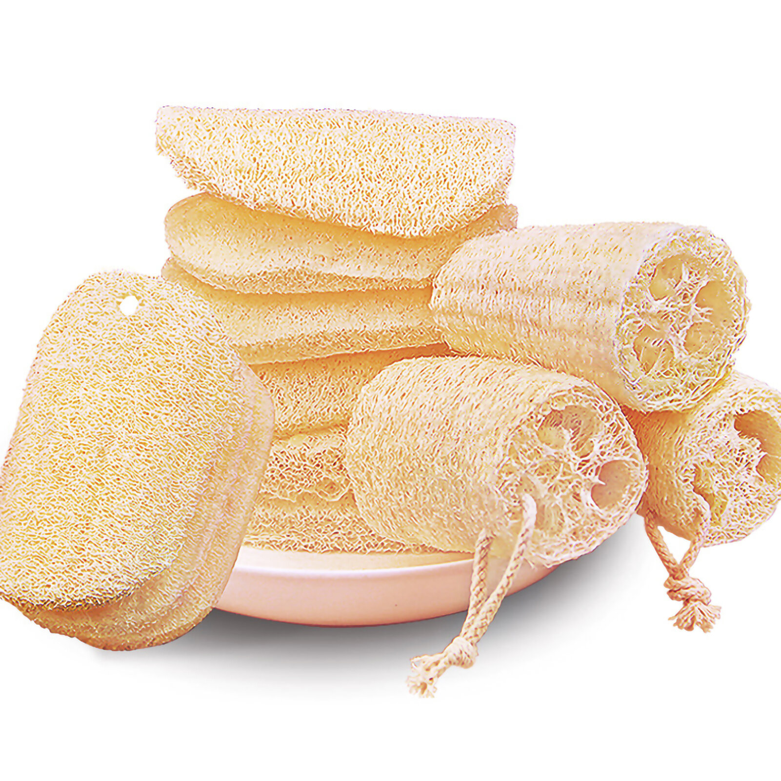 Губка Loofah Хорошая водопоглощение натуральная конструкция. Прочная широкая губка для душа для душа для мытья душа