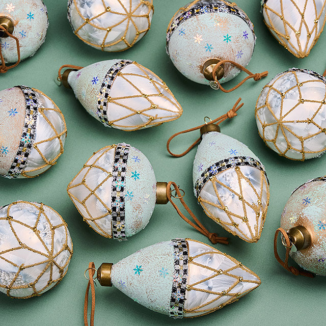 Елочные шары Principe Delle Nevi 8-12 см, 12 шт, подарочная коробка, стекло, Winter Deco, 1000675-набор