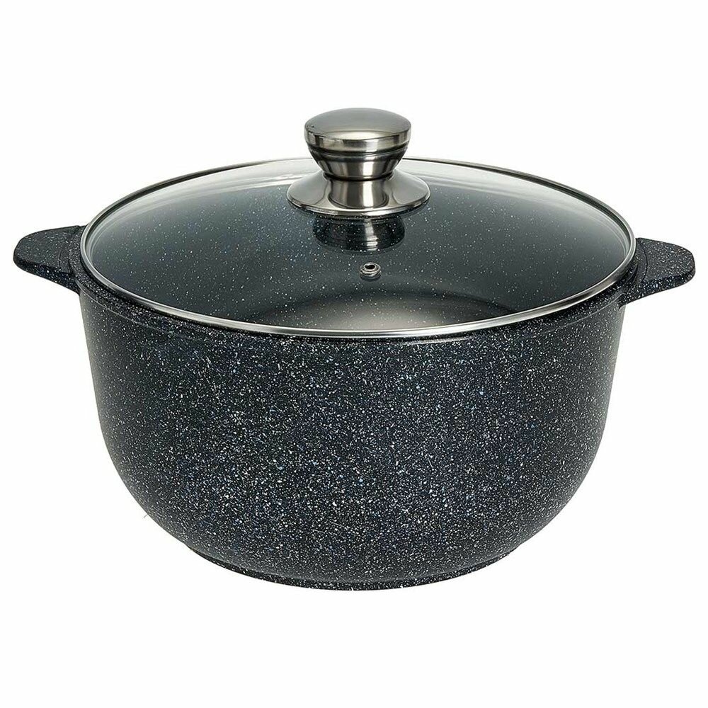 Кастрюля Мегалит синий 6 л. (с покрытием). Гардарика