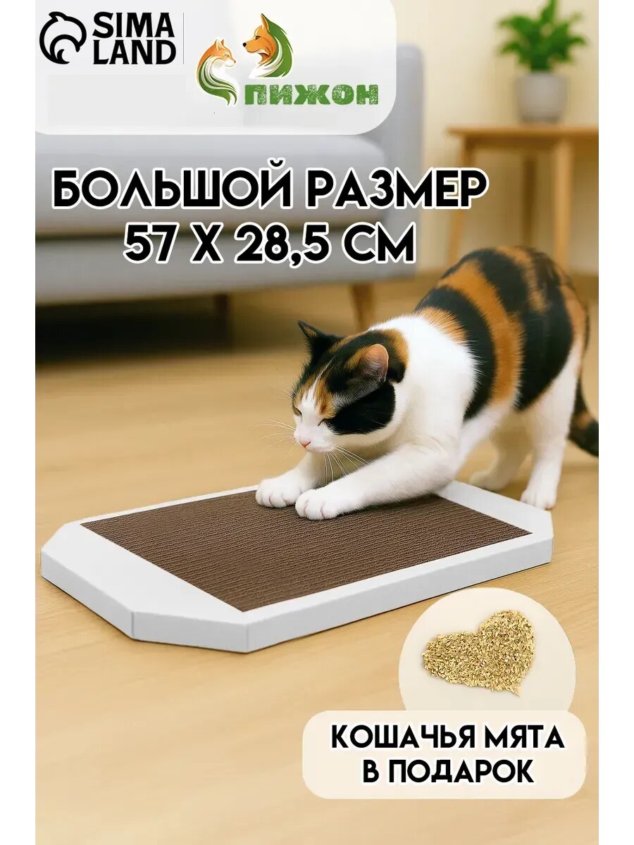 Когтеточка для кошки картонная с мятой