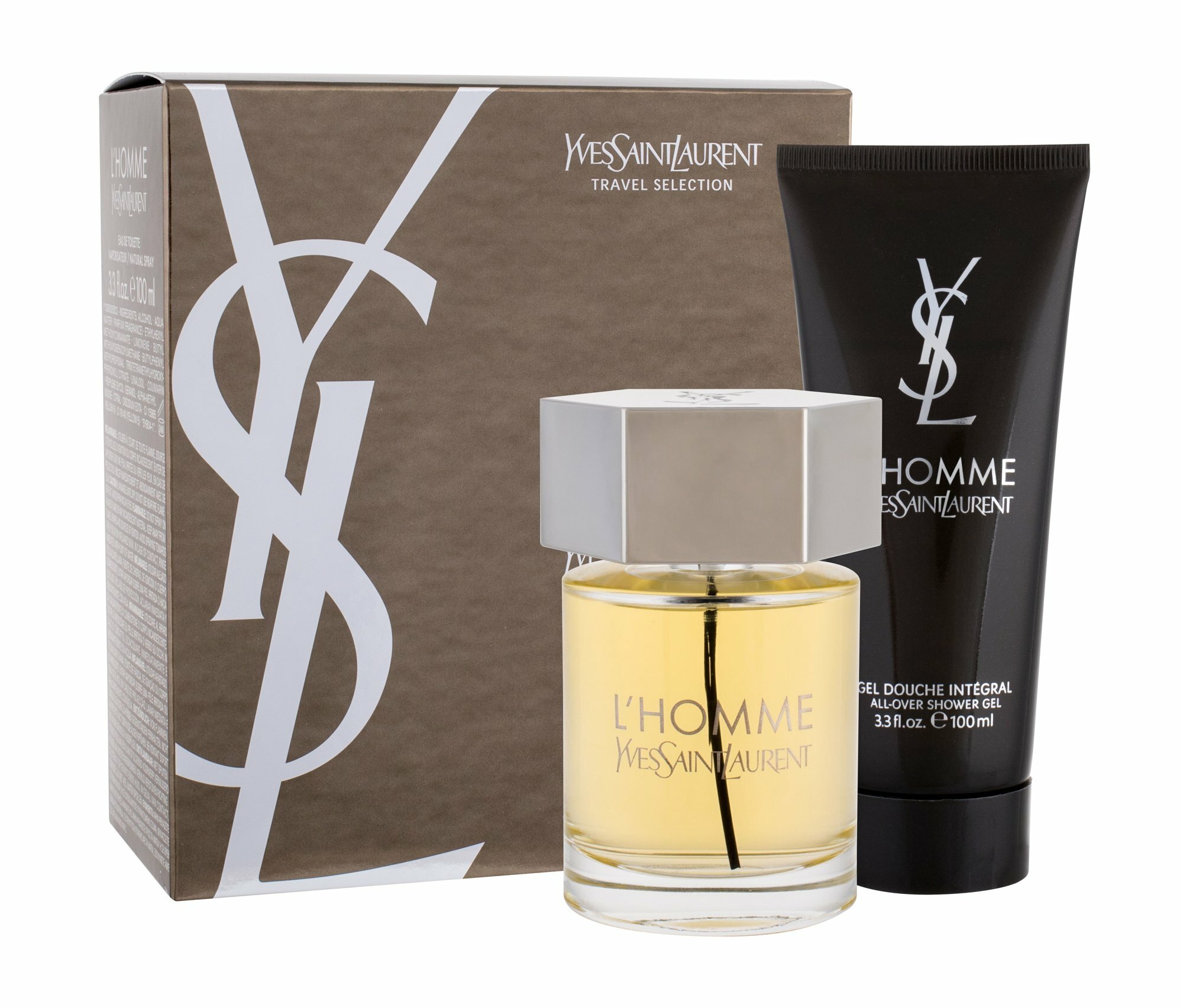 Yves Saint Laurent L`Homme, цветочный, древесно-мускусный аромат для мужчин, туалетная вода 100 мл + гель для душа 50 мл