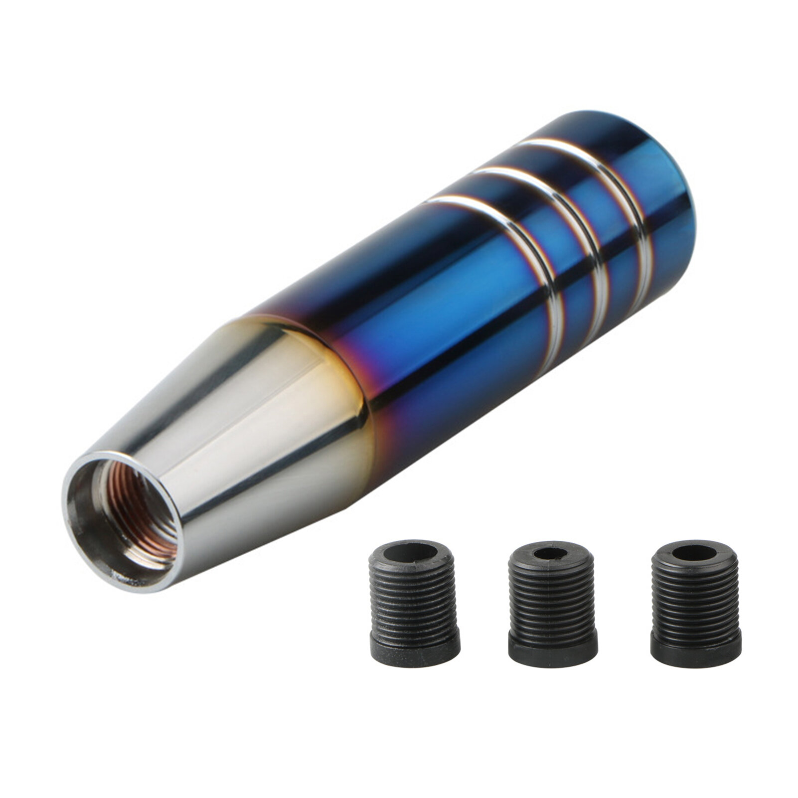 Ручка переключения передач автомобиля из алюминия для ручной коробки передач универсальная длинная ручка переключения передач головка переключения рычаг переключения с 3 резьбовыми адаптерами M8 M10 M12 черный синевение синевение и золото диаметр 1.5см