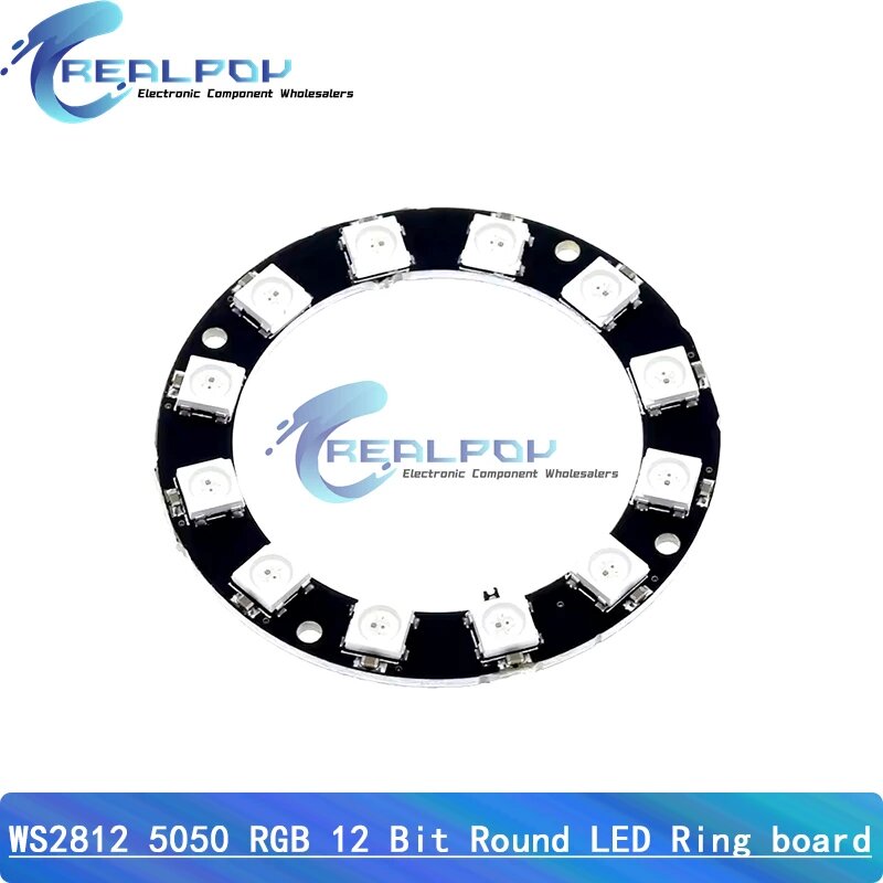 REALPOY WS2812B RGB Цифровой светодиодный кольцевой модуль 12 Bits
