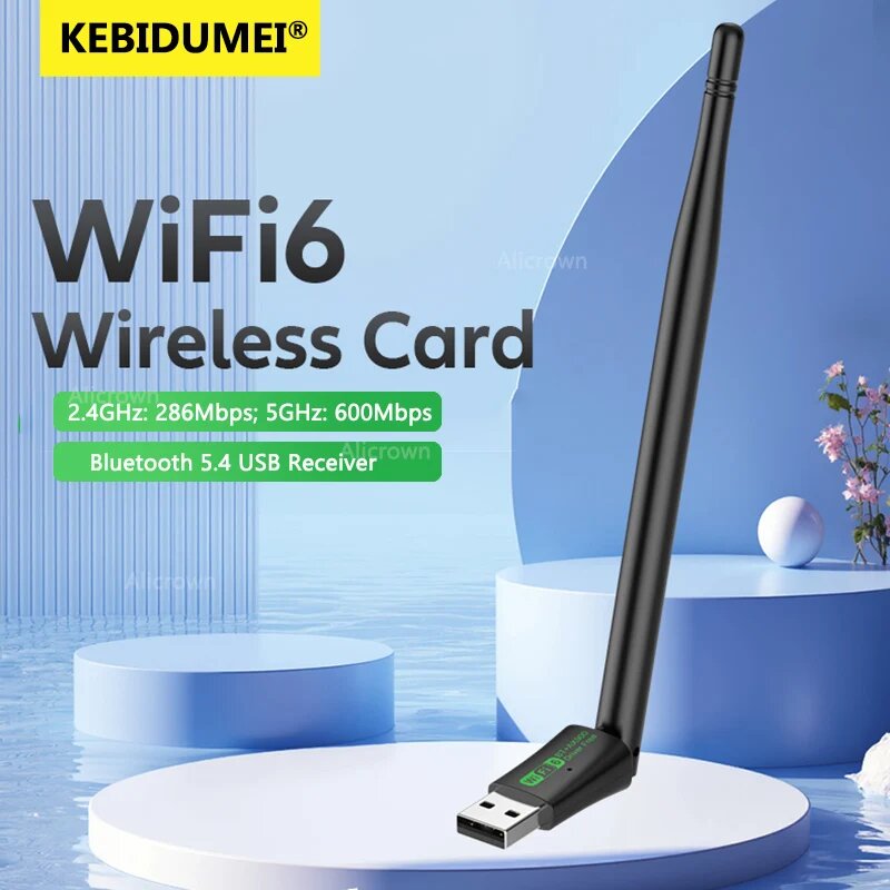 Kebidumei беспроводная сетевая карта WiFi6 Bluetooth 5.4 900M and BT5.4