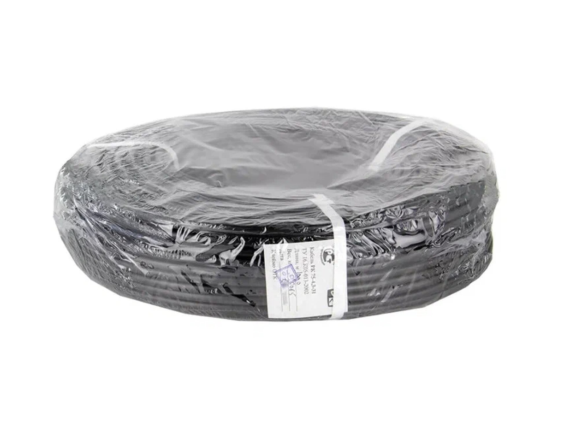 Кабель антенный RG6u CU, медный, длина 100м, Чуваш (Чебоксары) Кабель чёрный