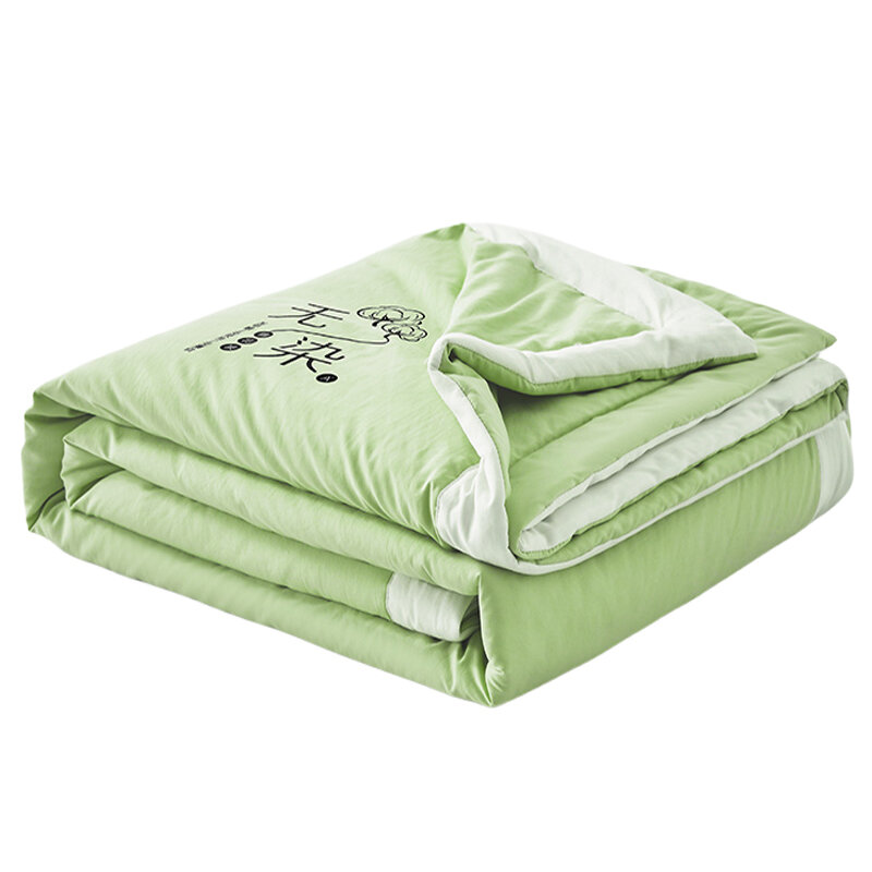 Одеяло BAINIANCI Тип A хлопковое и соевое, бело-зеленое, 220x240 cm, 8 Catty, зимнее