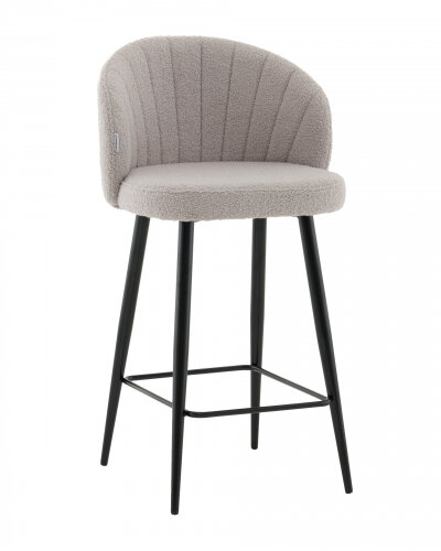 Стул полубарный Stool Group Ханнингем букле светло-серый