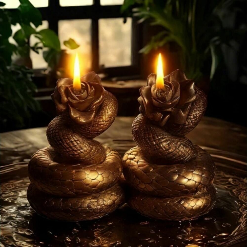 Молд "Змея", для свечей, мыла, шоколада, силикон, бежевый/голубой/белый, 175 г