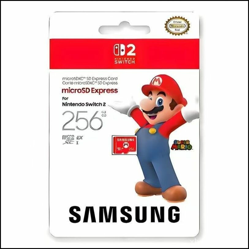 Samsung microSD Express Card для Nintendo Switch 2 карта памяти-256GB