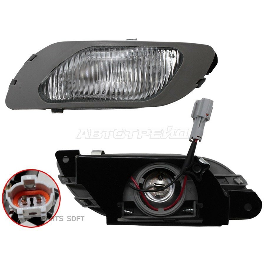 Фара противотуманная (Слева) Daewoo Nexia 94-08 SAT ST-222-2002L | цена за 1 шт