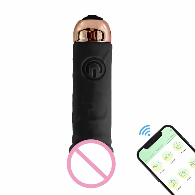 Имитирующий фаллоимитатор bullet vibrator женская вибрационная мастурбация-Черный-Модель приложения