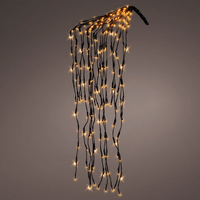 Светодиодное украшение Cascade Black 1.2 м, 440 теплых белых LED ламп с мерцанием, IP44, Kaemingk, 492676