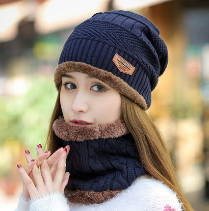 Вязаная шапка женская зимняя с утолщенным капюшоном для сохранения тепла и защиты ушей, повязка на голову для езды на велосипеде на открытом воздухе, модная шерстяная шапка с капюшоном в корейском