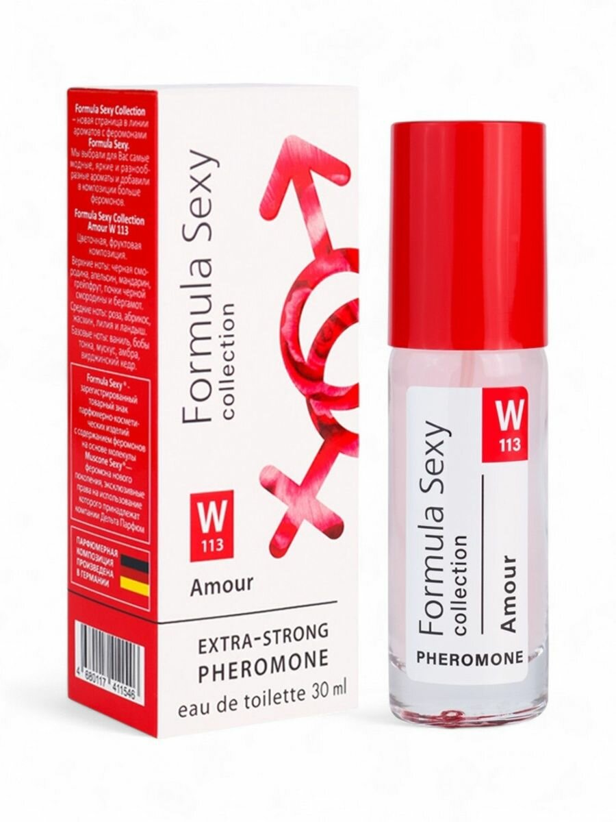 Туалетная вода женская с феромонами Formula Sexy collection Amour W113, 30 мл