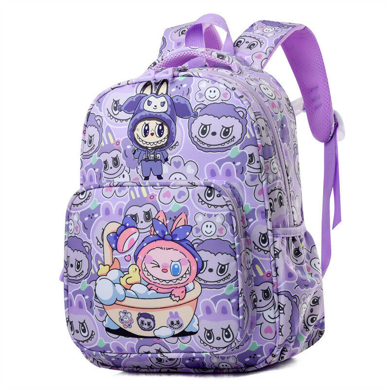 Рюкзак для школы stylish high capacity kids backpack, с милыми мультяшными дизайнами и удобными лямками, темно-фиолетовый