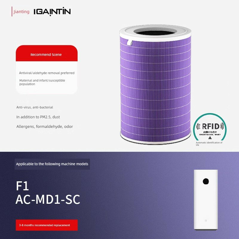 Совместимый фильтр Jian Ting для очистителя воздуха Xiaomi 2S 123 поколения 4 PRO H Mijia 5S, фильтр 4Lite [F1]Двойная