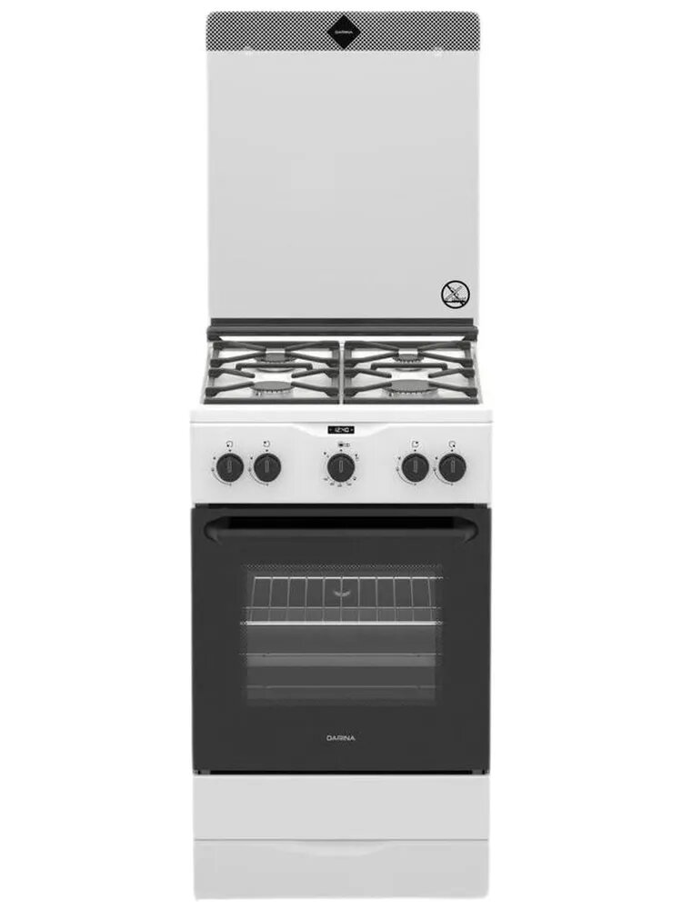Газовая плита DARINA PL 2Z20W, белая, газовые конфорки, 4 шт, электроподжиг