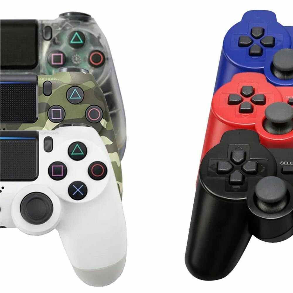 Беспроводной игровой контроллер для PlayStation 4/Slim/Pro/PS3, игровой консоли, компьютера, Bluetooth, 6-осевой гироскоп, двойная вибрация