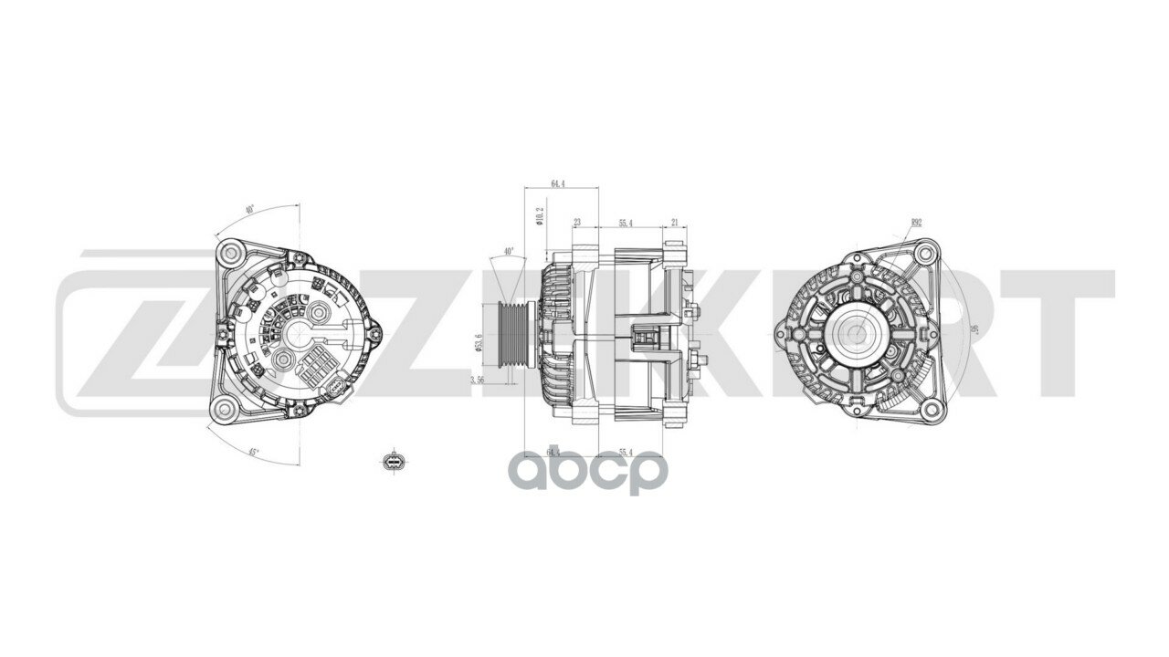 Генератор Chevrolet Cruze (J300 J305) 09- Aveo (T300) 11- Opel Astra J 09- Insignia 08- Zekkert арт. ge-1028