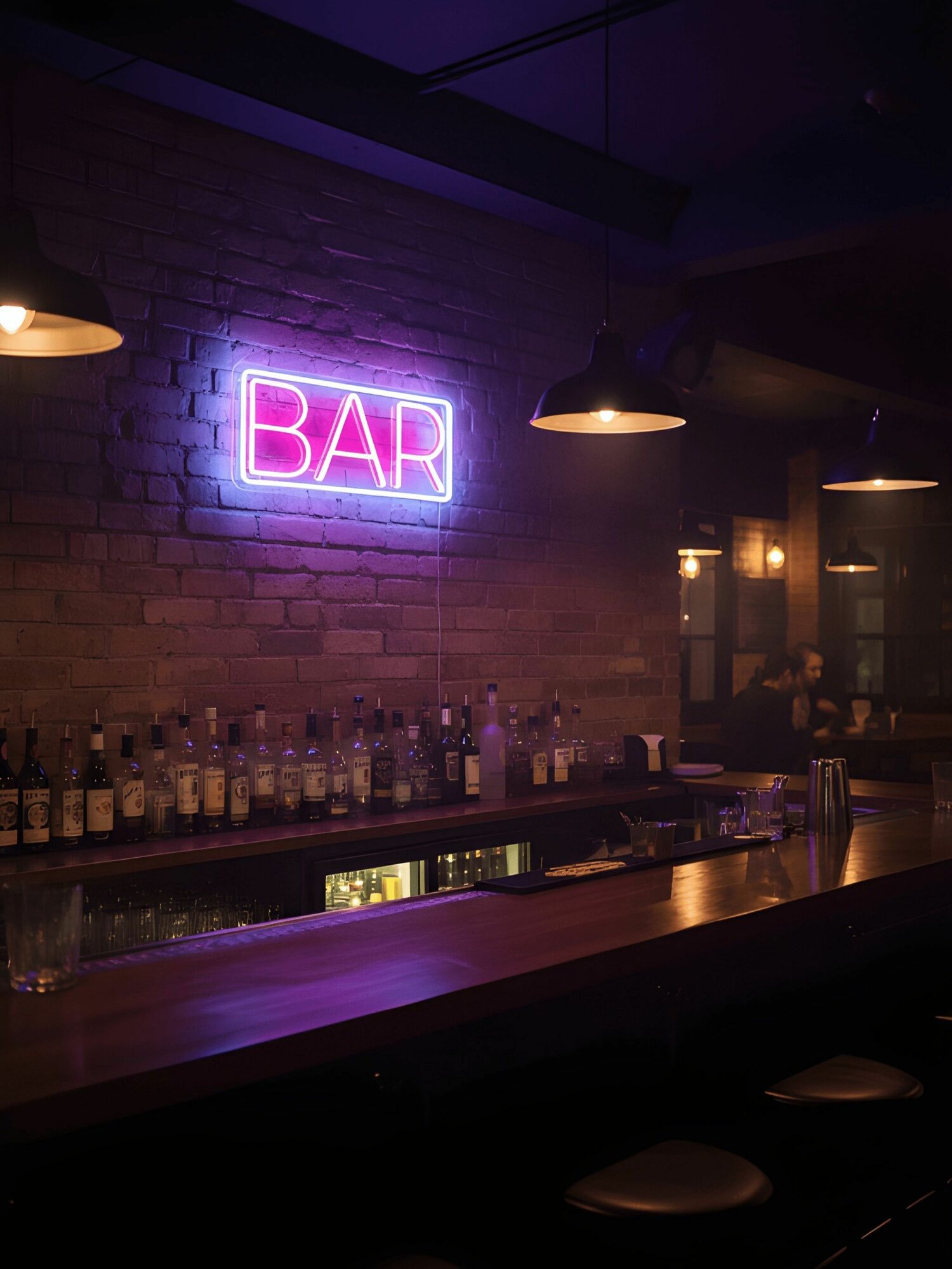Неоновая вывеска "Bar" 50х22 см, неоновая надпись, LED светильник для бара