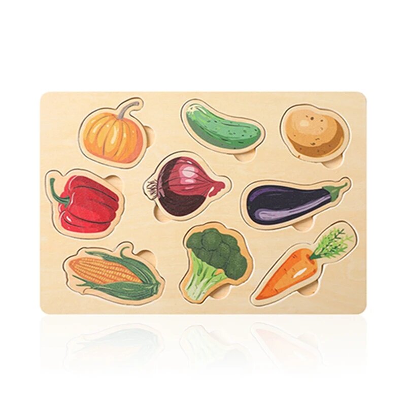 Деревянные пазлы бопообо животные 3D для детей от 3 лет Vwgetable