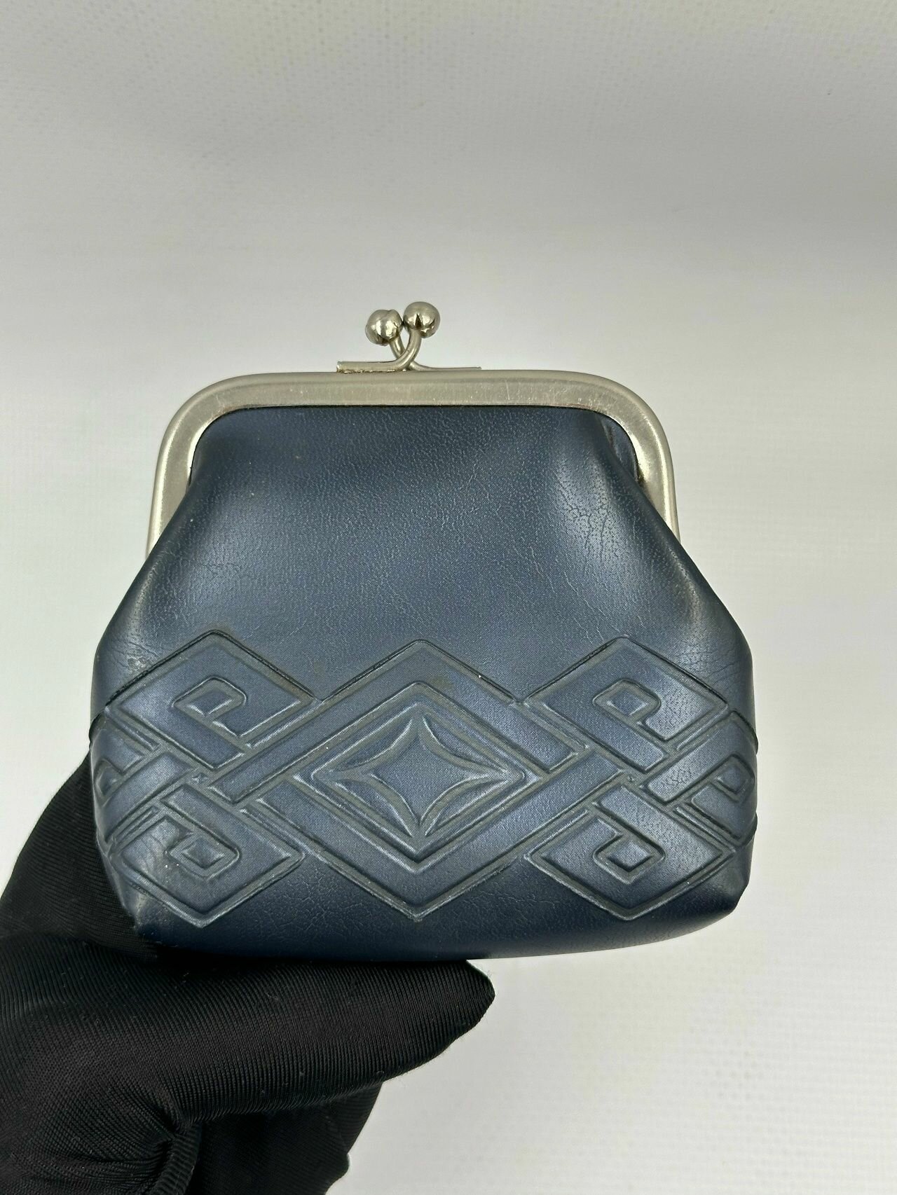 Галантерея антикварная- Кошелек времён СССР Синий Цвет! Винтаж!