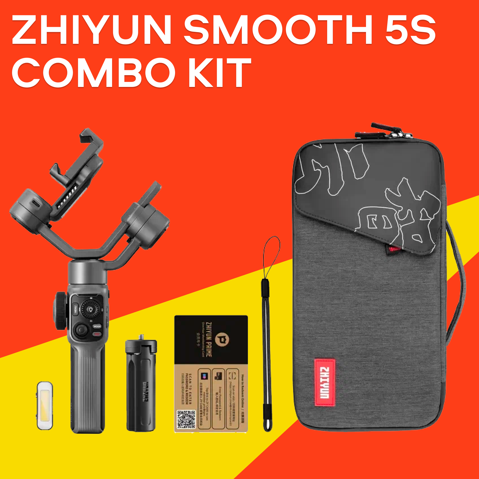 Стабилизатор Zhiyun Smooth 5S Combo Kit для смартфонов, темно-серый