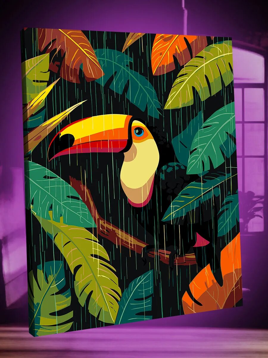 Картина по номерам Тукан