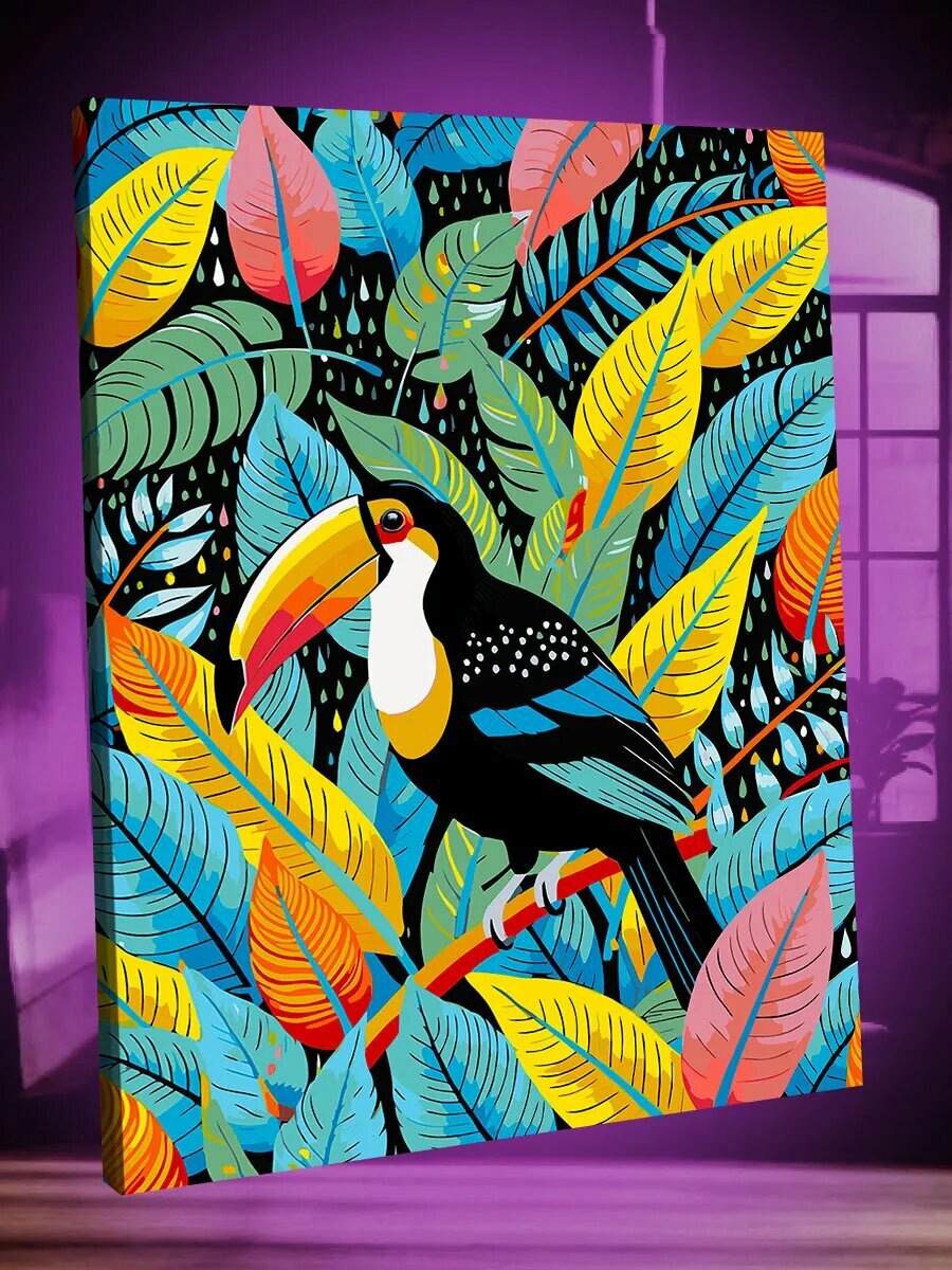 Картина по номерам Тукан