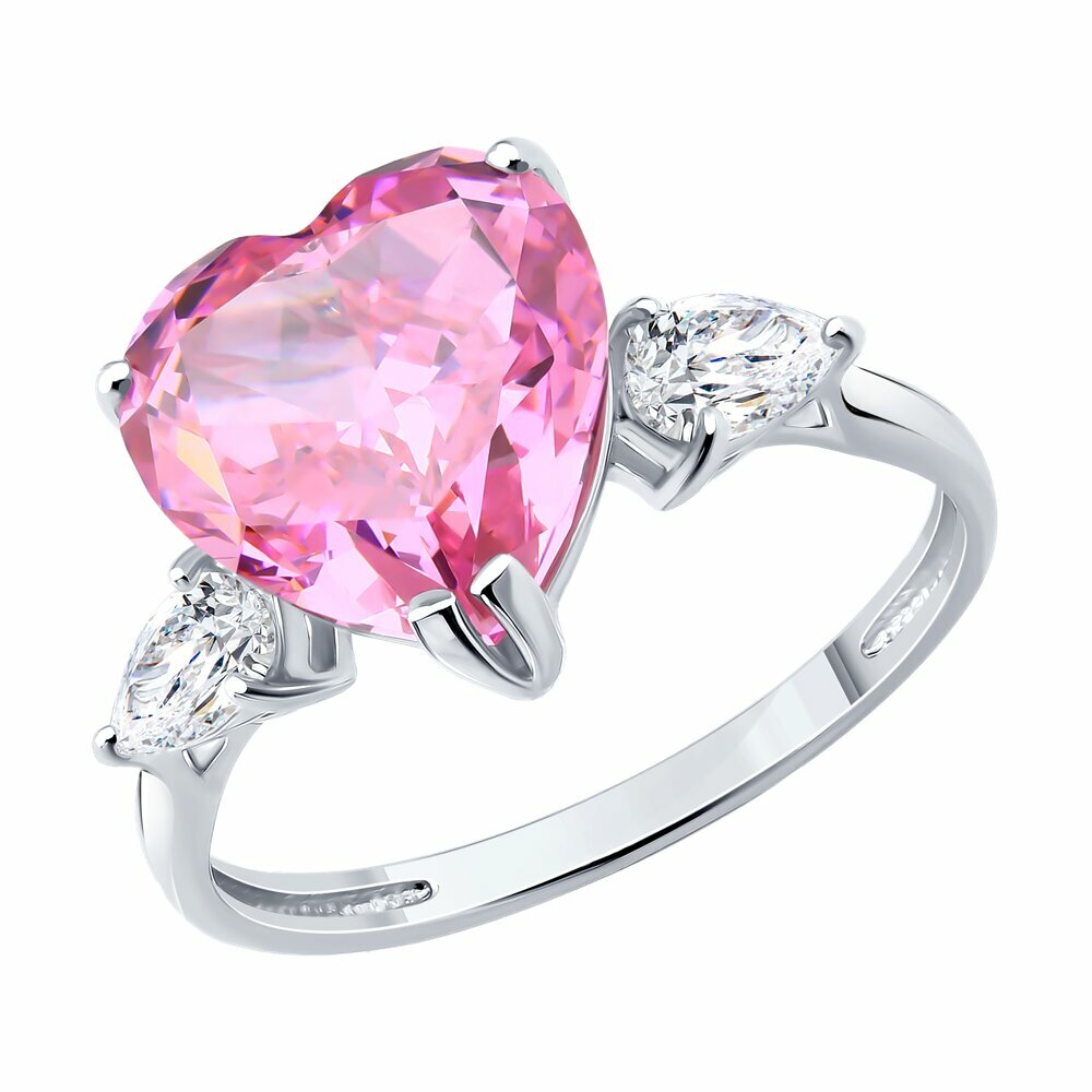 Кольцо, серебро, 925 проба, родирование