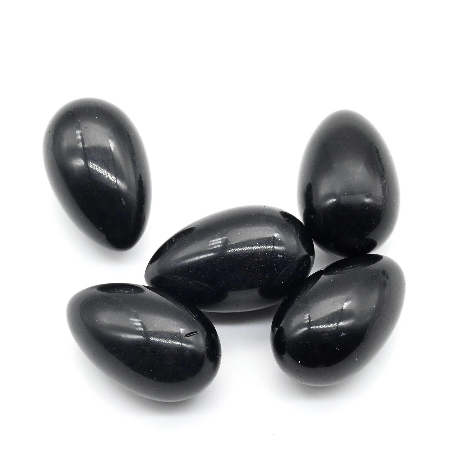 Яйцо из обсидиана 20*30мм, 17г. .