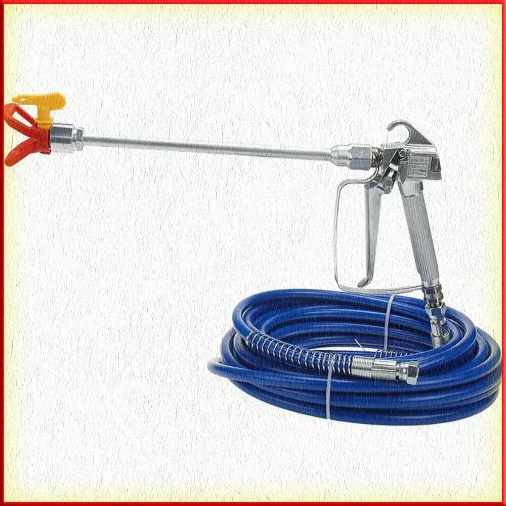 Безвоздушное сопло + удлинитель 30 см + волокнистый шланг 15 м