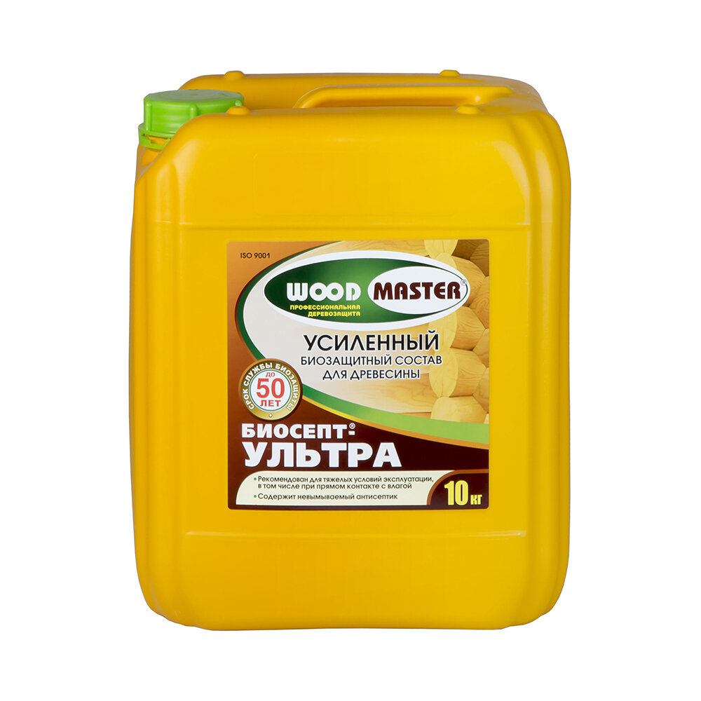 Биозащитный состав для древесины Woodmaster Биосепт-Ультра, усиленный, 10 кг