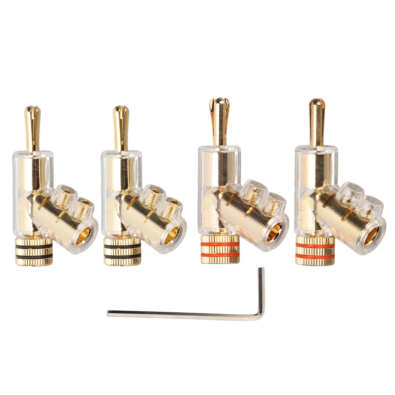 4pcs BA1403 Блокировка банановых разъемов 24k золота.