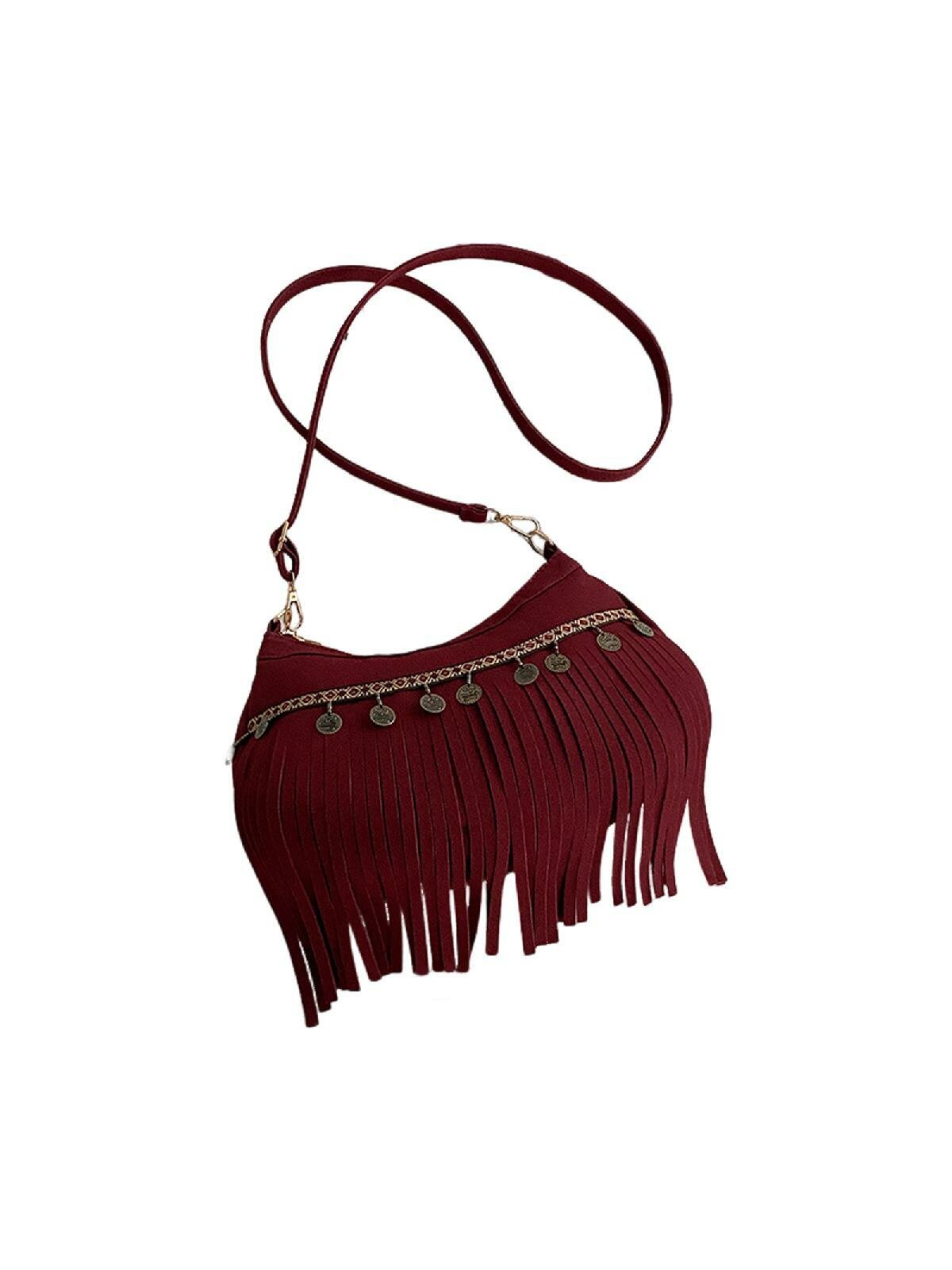 Современная сумочка Suedes с современными заклепками, эргономичная сумка для ношения через плечо, элегантная сумка через плечо для различных случаев.