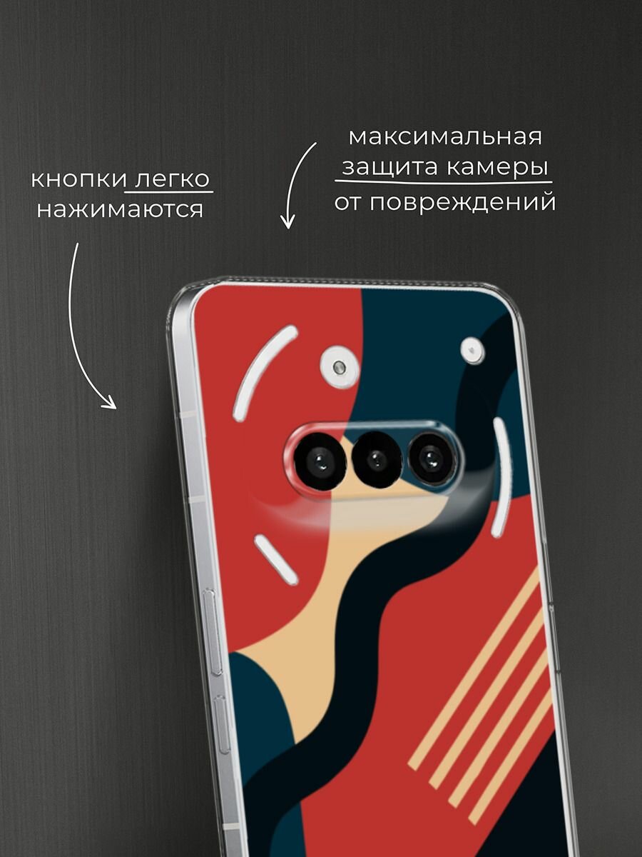 Чехол на Nothing Phone 3a / Нотинг Фон 3а с принтом Абстрактные линии — фото 1