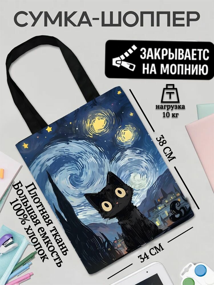 Сумка шоппер, на плечо для покупок повседневная