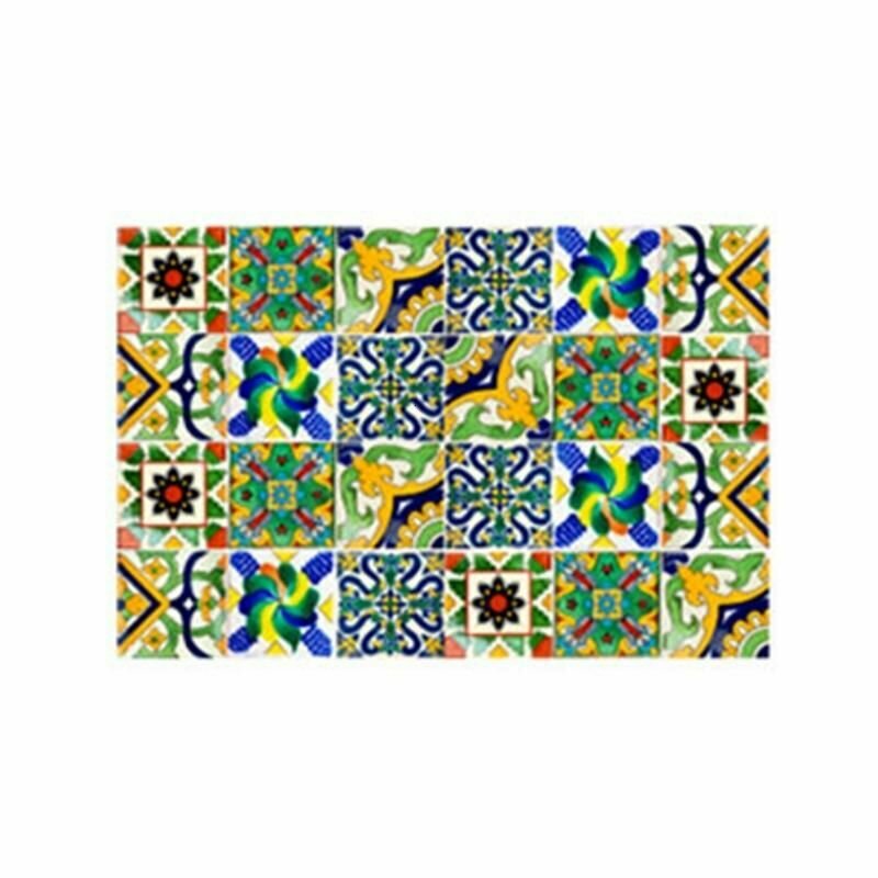 1 набор из 24 штук, ретро-плитка, антикварная плитка с яркой пленкой 20х20см-ET227