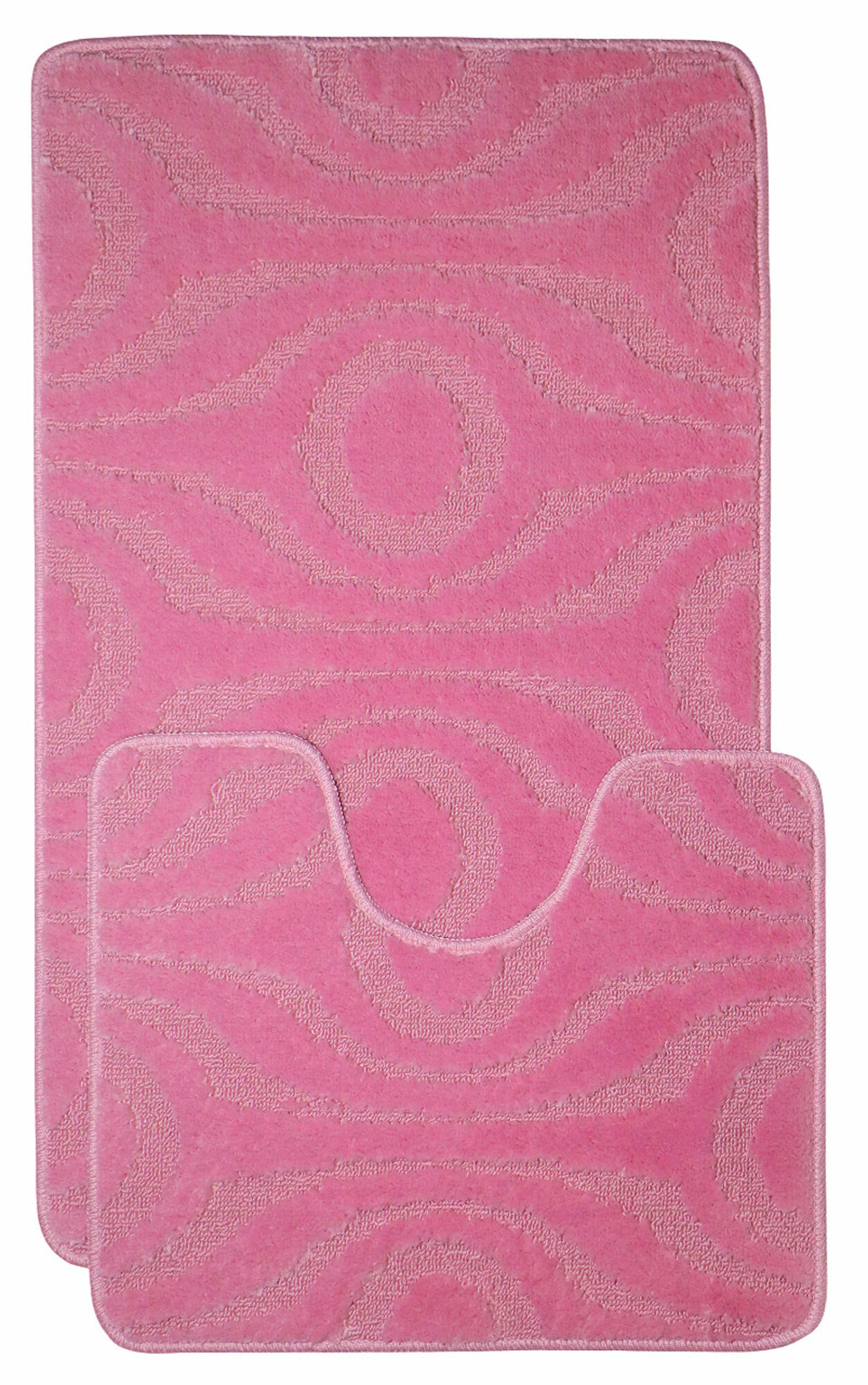 Коврики для ванной и туалета в наборе 100см/60см (50см/60см туалет) одноцветный