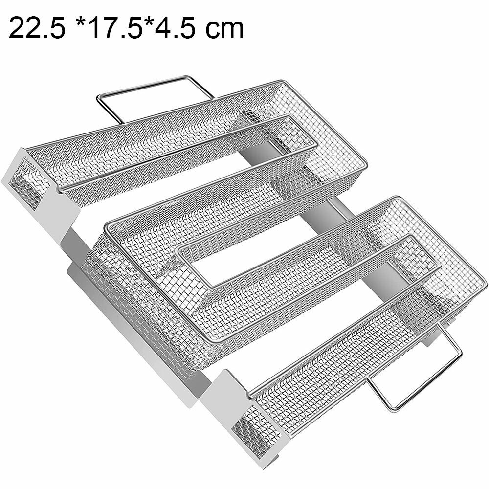 Коптильня для холодного копчения, генератор холодного дыма из нержавеющей стали, коптильня для гриля барбекю со щеткой и крючками, коптильня для барбекю, сада, кемпинга, приготовления пищи на открытом воздухе