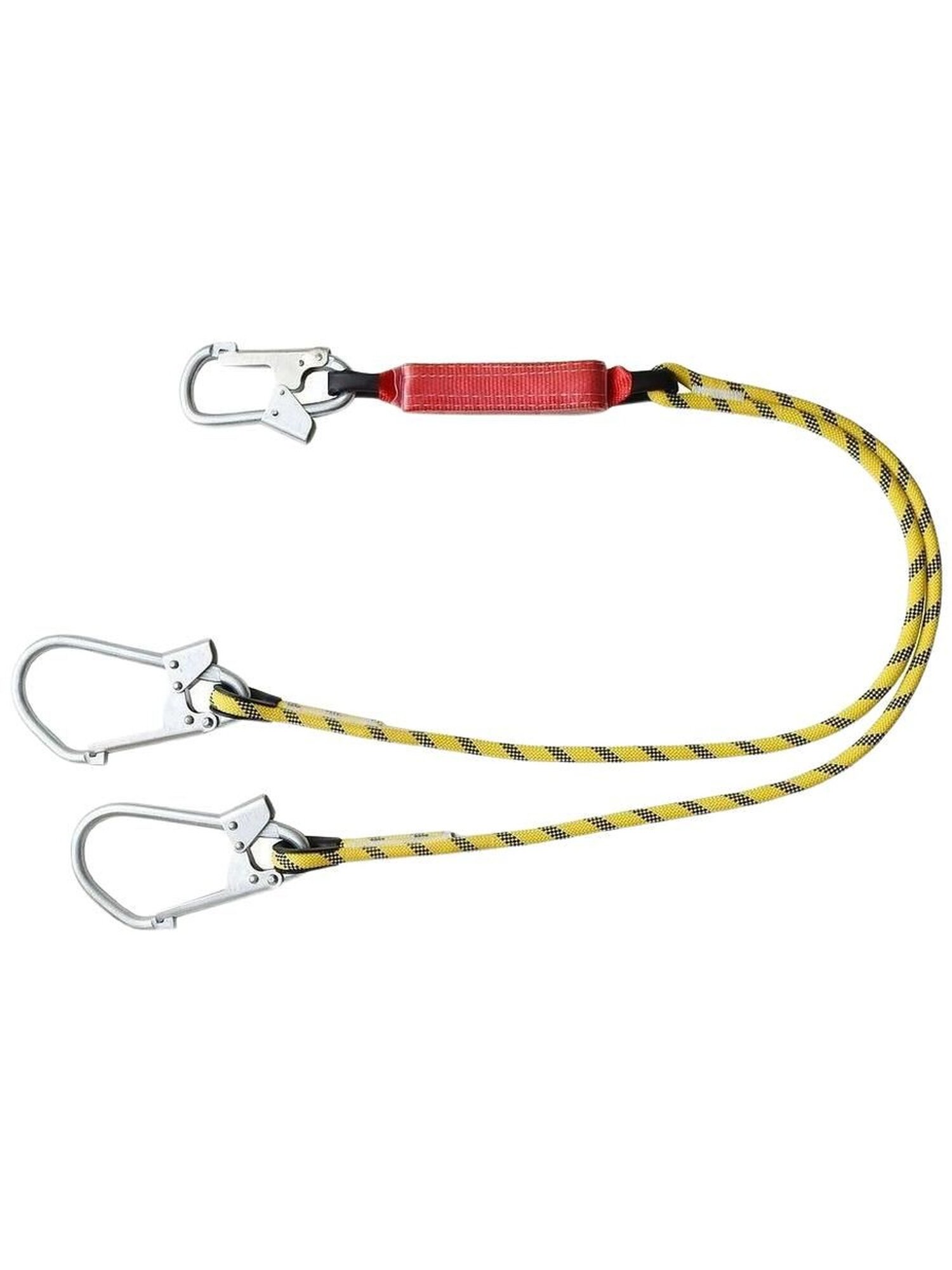 Строп аВ двуплечный 1,5 метра с 3-мя карабинами (1 стандартный и 2 больших)