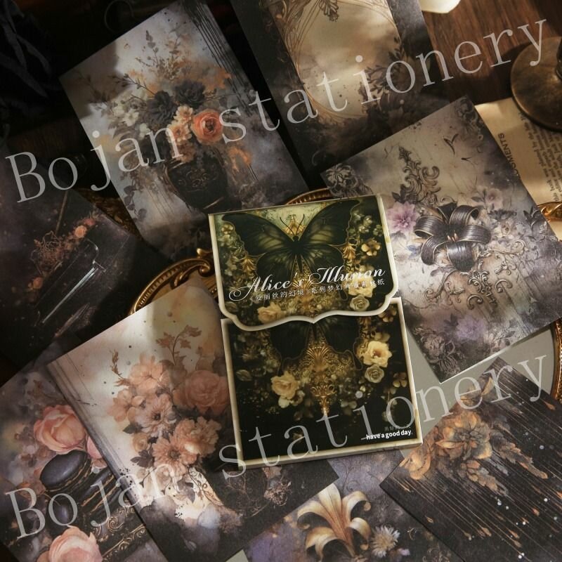 Бумага для скрапбукинга Mr.paper, набор 50 листов в стиле ретро корт с цветочными и животными мотивами, для украшения блокнотов, стен и творческих проектов