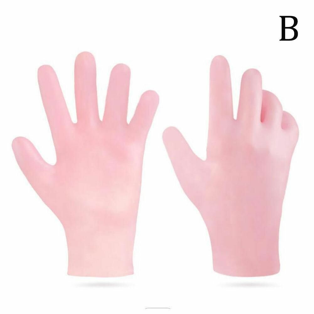 2шт Силиконовые увлажняющие перчатки для масок для рук/отбеливающие и отшелушивающие