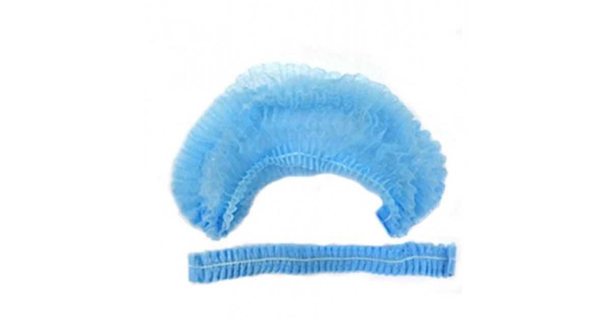 Шапочка одноразовая (голубая), 50 шт.